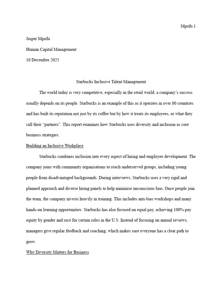 Starbucks case study | PDF | Starbucks | Employment