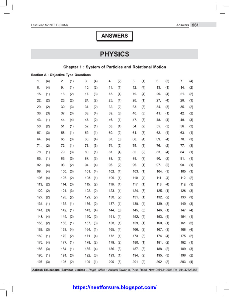 Physics Part 2 Key | PDF