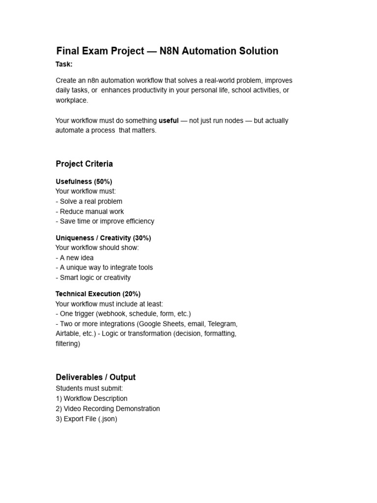 n8n Final Project | PDF
