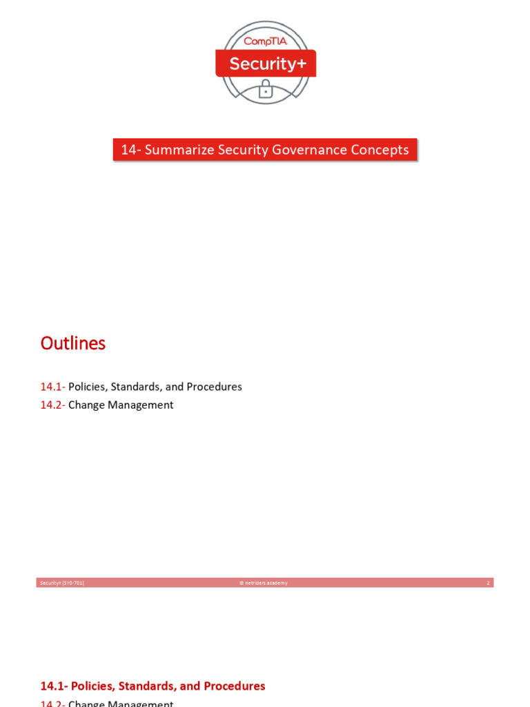 Security Governance Concepts Overview | PDF | Computer Security | Security