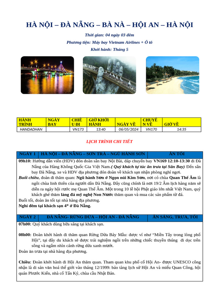 Han_gr 4n3đ Da Nang - Ba Na - Hoi an 4n3d_q2,3.2024 (1) | PDF
