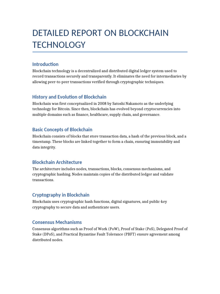 Comprehensive Guide to Blockchain Technology | PDF | Bitcoin | Computer ...
