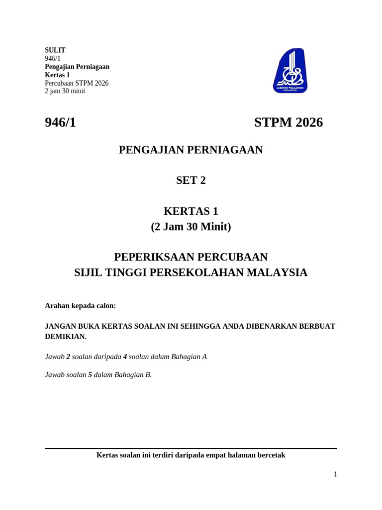 Soalan Kelantan Set 2 | PDF