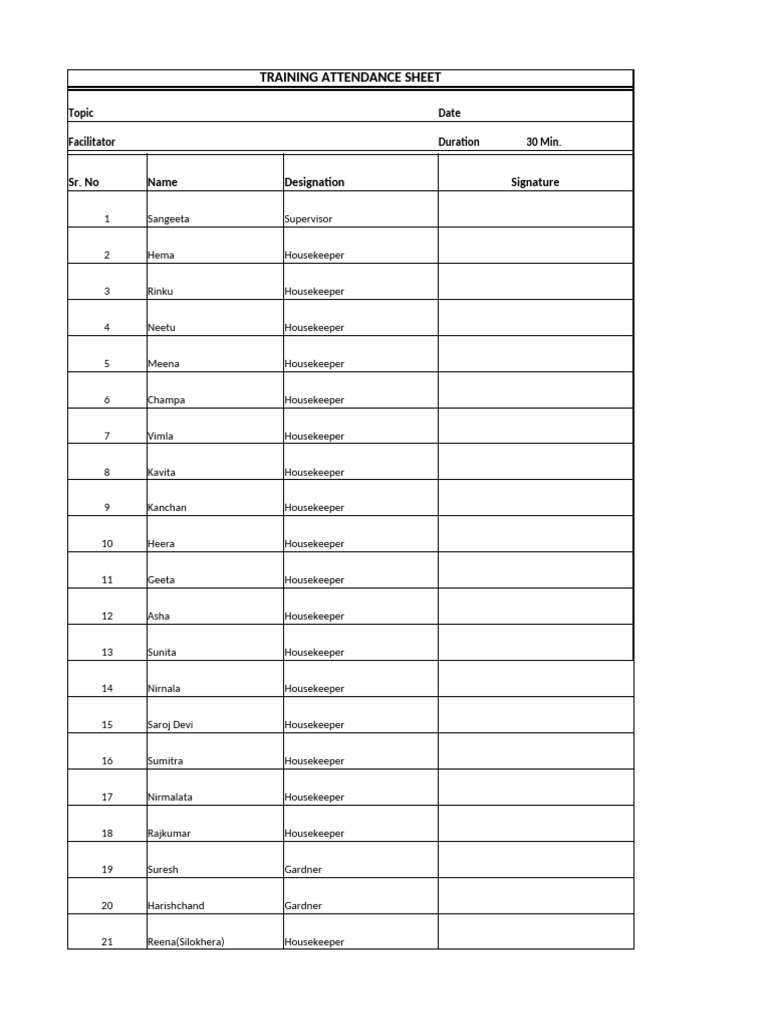 Training Sheet (1) | PDF