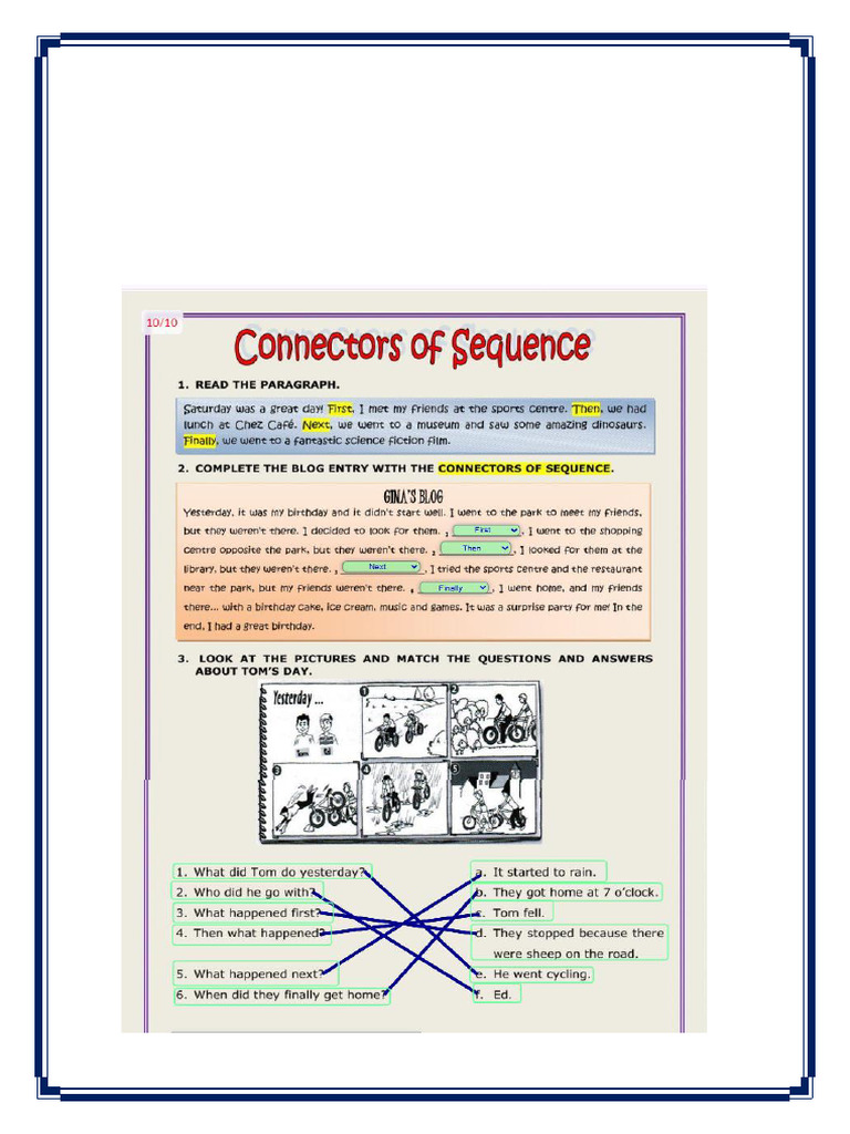Connectors of Sequence | PDF