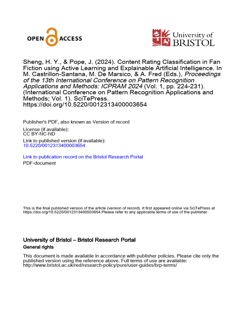 Content Rating Classification in Fan Fiction Using Active Learning and ...