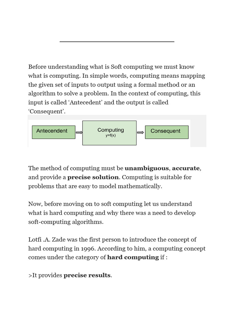 Hard vs. Soft Computing Explained | PDF | Fuzzy Logic | Computing