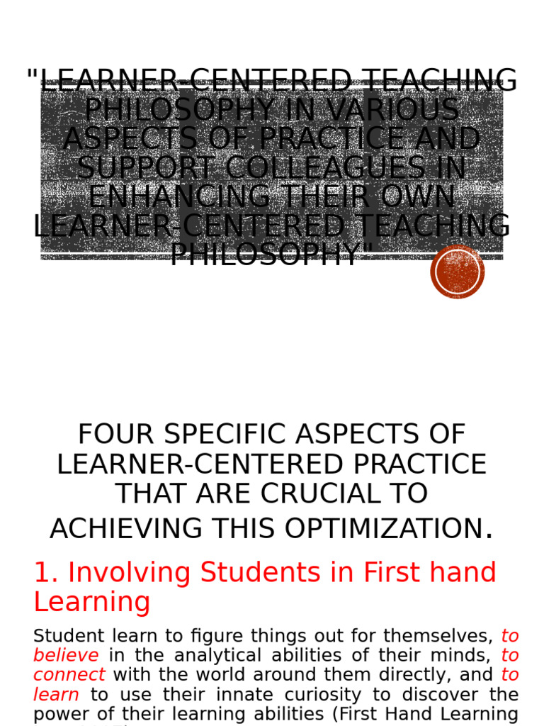 905247064 UNIT 1 Learner Centered Teaching | PDF | Learning | Teachers
