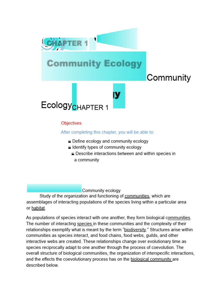 Understanding Community Ecology Basics | PDF | Food Web | Disturbance ...