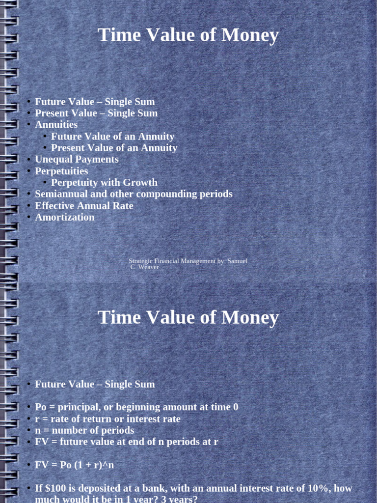 Financial Markets 3rd Topic | PDF | Time Value Of Money | Present Value