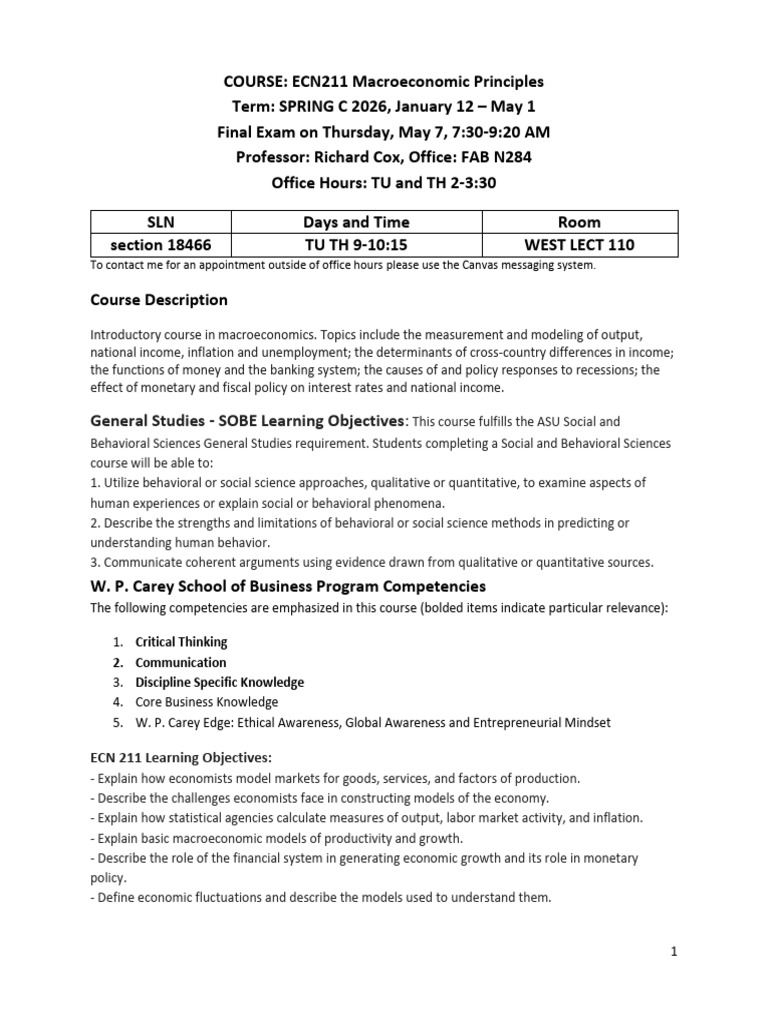 syllabus-2261-18466 | PDF | Macroeconomics | Quantitative Research