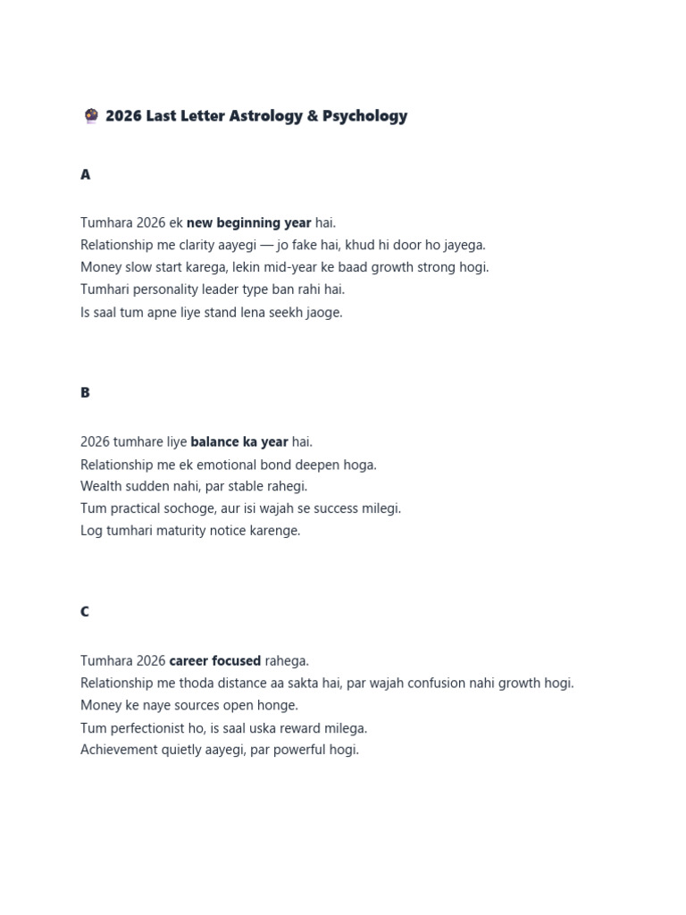 Last Letter Psychology | PDF
