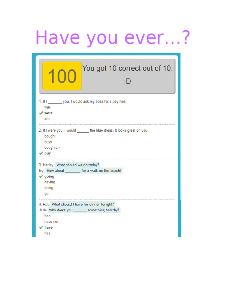 Have You Ever | PDF