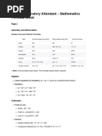 TSA, CSA, and Volume Formulas Guide | PDF