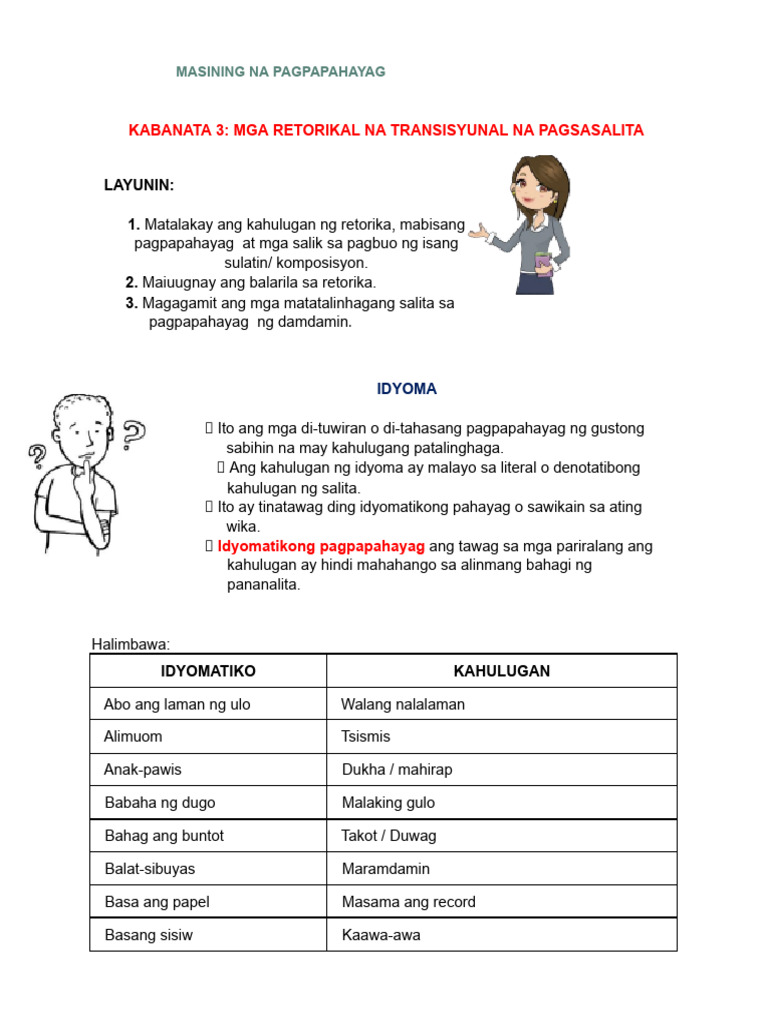 Filipino 3 - Module 3 | PDF
