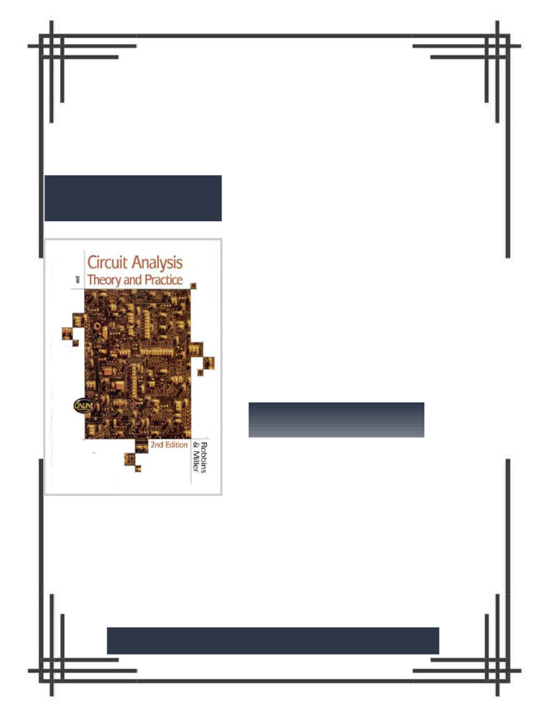Circuit Analysis Theory Practice Second Edition Allan H. Robbins ebook ...