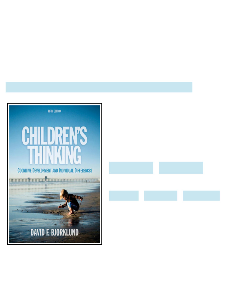 Children's Thinking Cognitive Development and Individual Differences 5th Edition Kindle & PDF ...