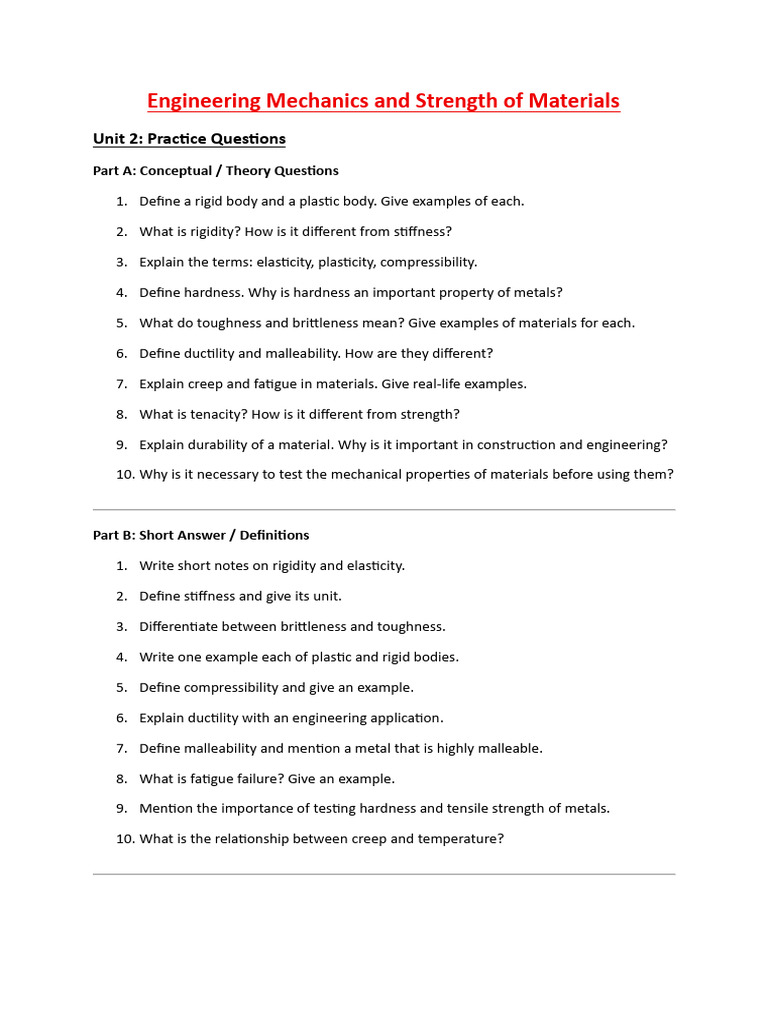 Engineering Mechanics and Strength of Materials(2) | PDF | Ductility ...