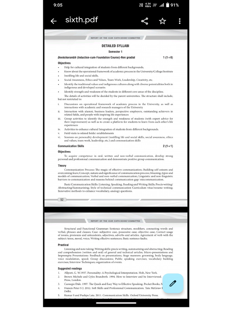 Detailed Syllabus Bsc Ag | PDF