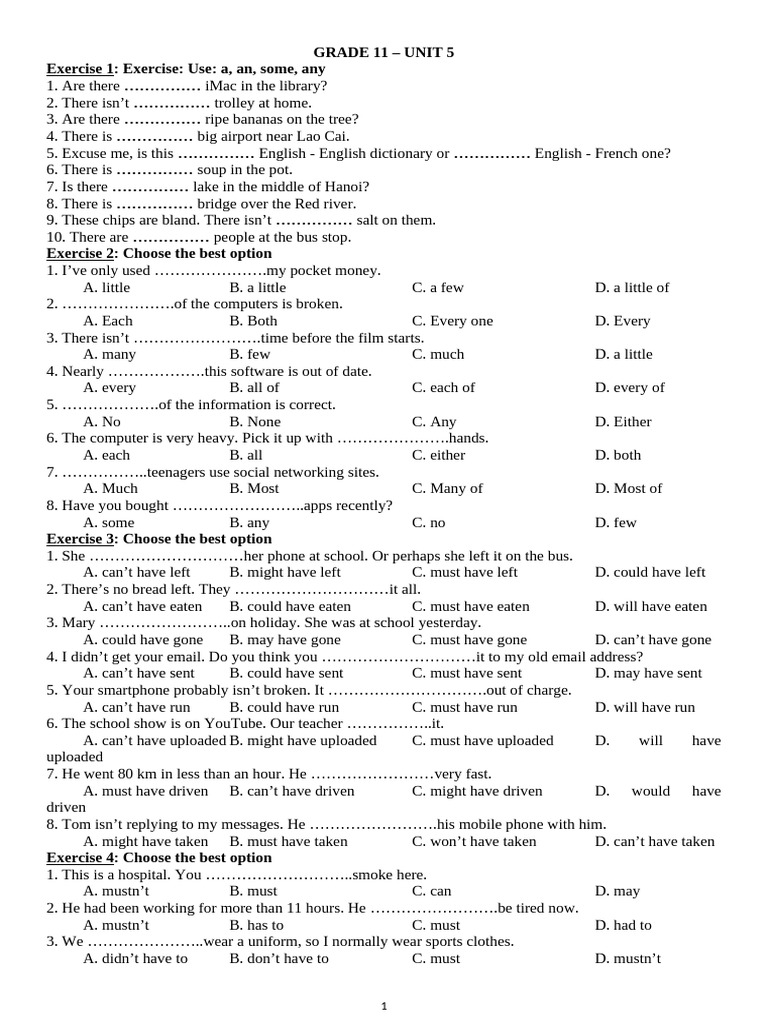 BÀI TẬP BỔ TRỢ ANH 11 FRIENDS GLOBAL CÓ GIẢI CHI TIẾT-UNIT-5-ĐỀ | PDF