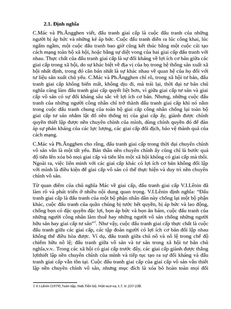 Đấu Tranh Giai Cấp | PDF
