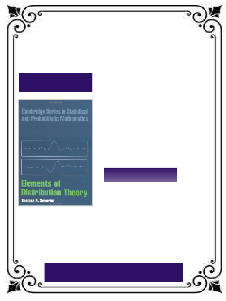 Elements of distribution theory 1st Edition Thomas A. Severini ebook ...
