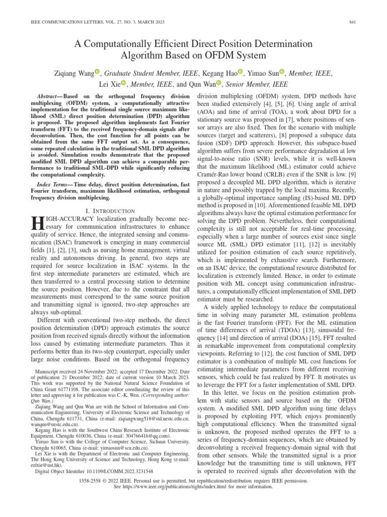 A Computationally Efficient Direct Position Determination Algorithm ...