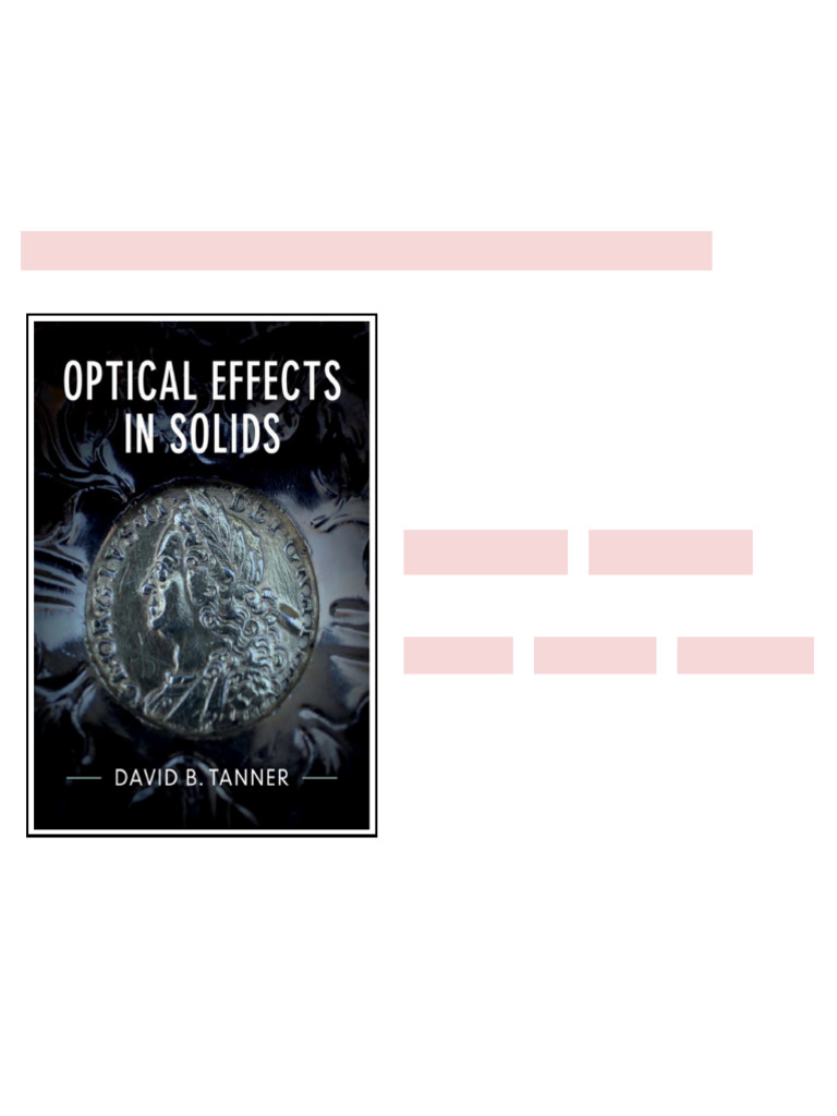 Optical Effects in Solids available all format | PDF | Optics