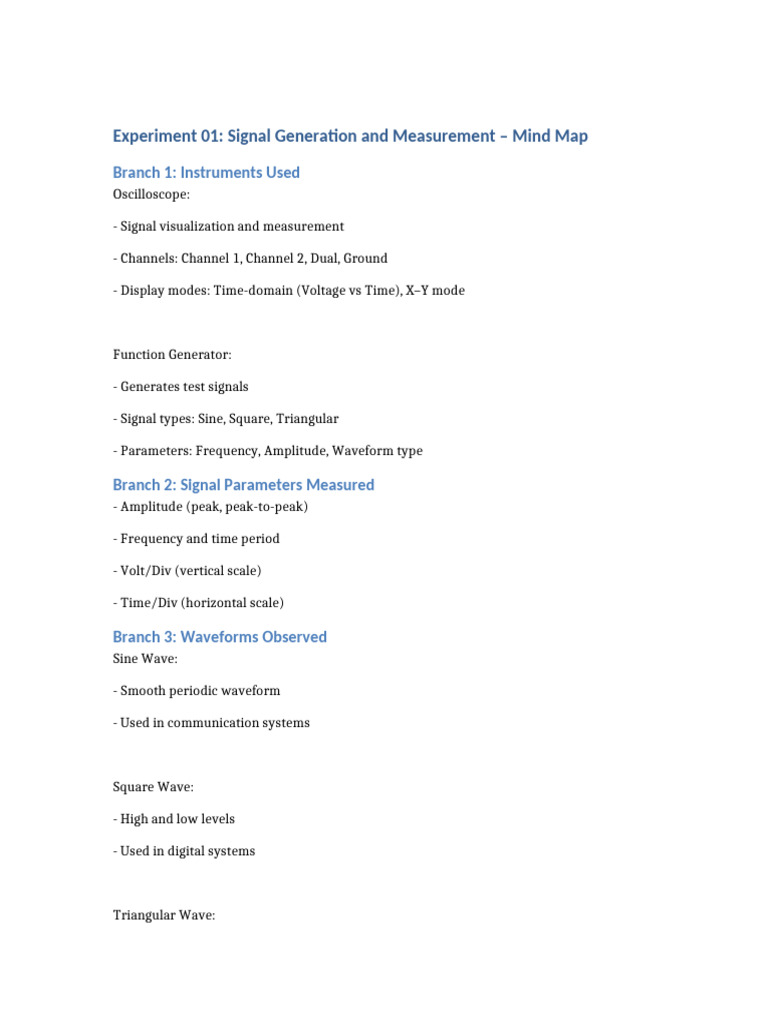 Signal Generation & Measurement Overview | PDF
