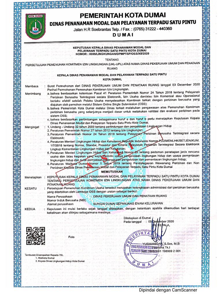 AMDAL Sungai Dumai | PDF