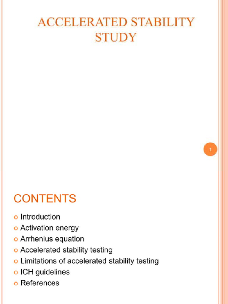 UNIT III - Accelerated Stability Test | PDF
