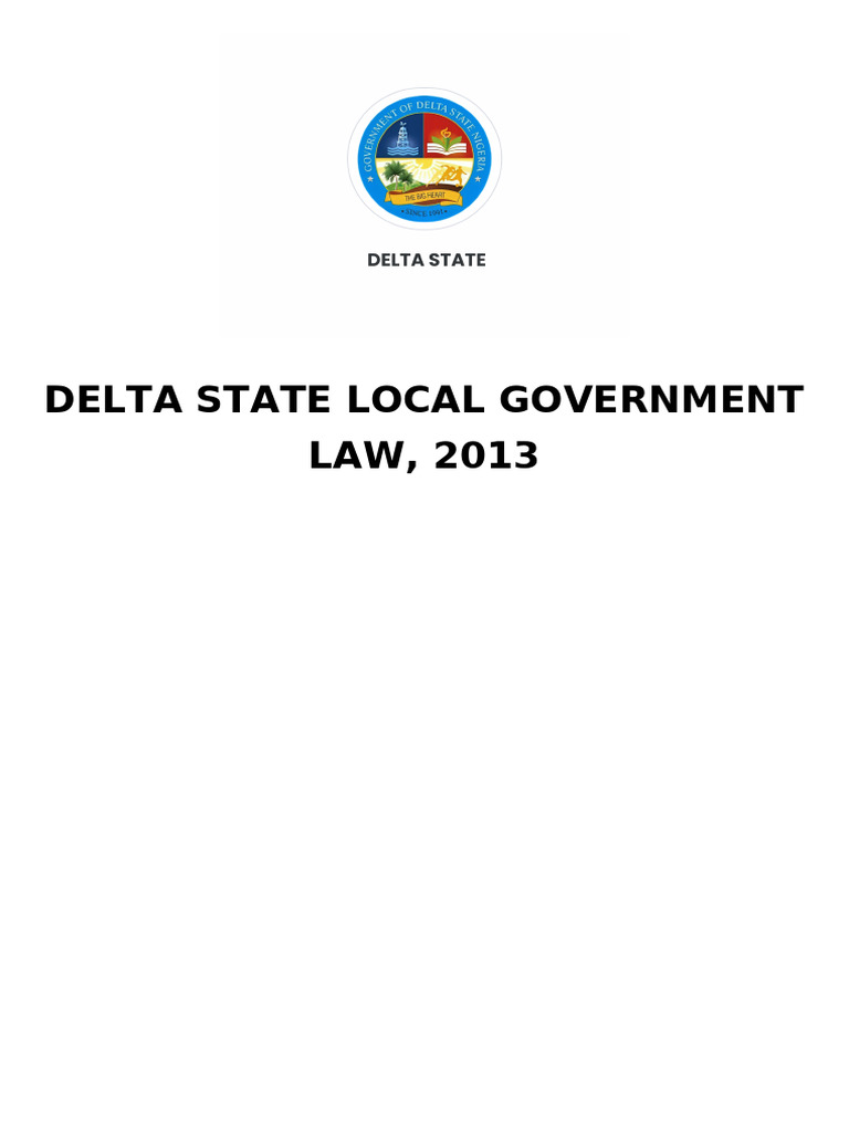 Delta State Local Government Law 2013 | PDF | United States House Of ...