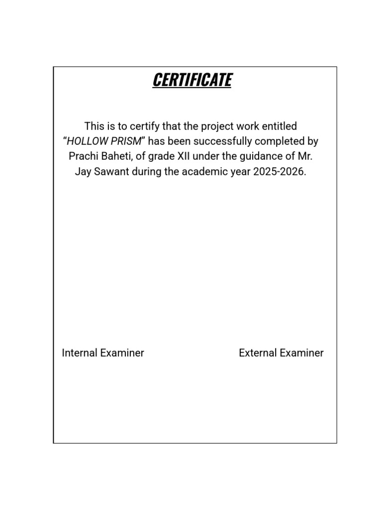 Project Certificates for Prachi Baheti | PDF