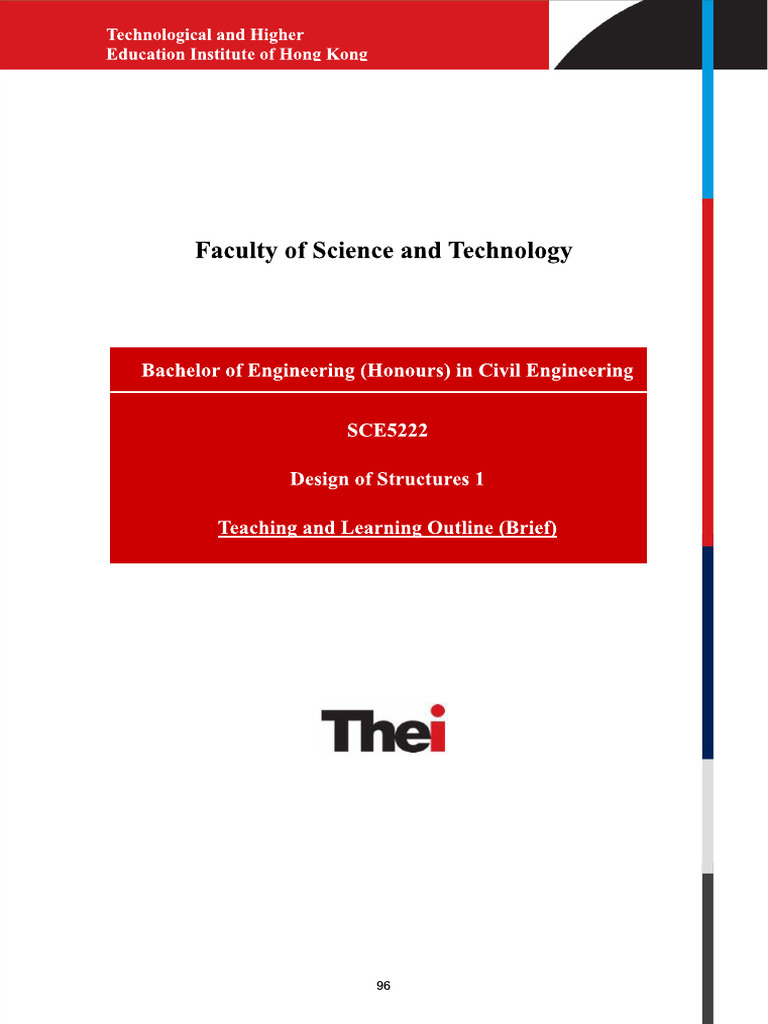 Syllabus For SCE5222 Design of Structures 1 | PDF