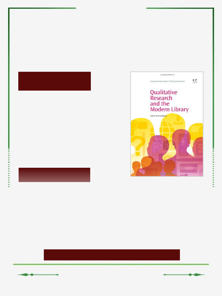 Qualitative Research and The Modern Library 1st Edition Valeda Dent Goodman (Auth.) Ebook ...