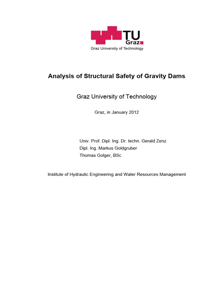 Analysis of Structural Safety of Gravity Dams | PDF | Dam | Stress ...