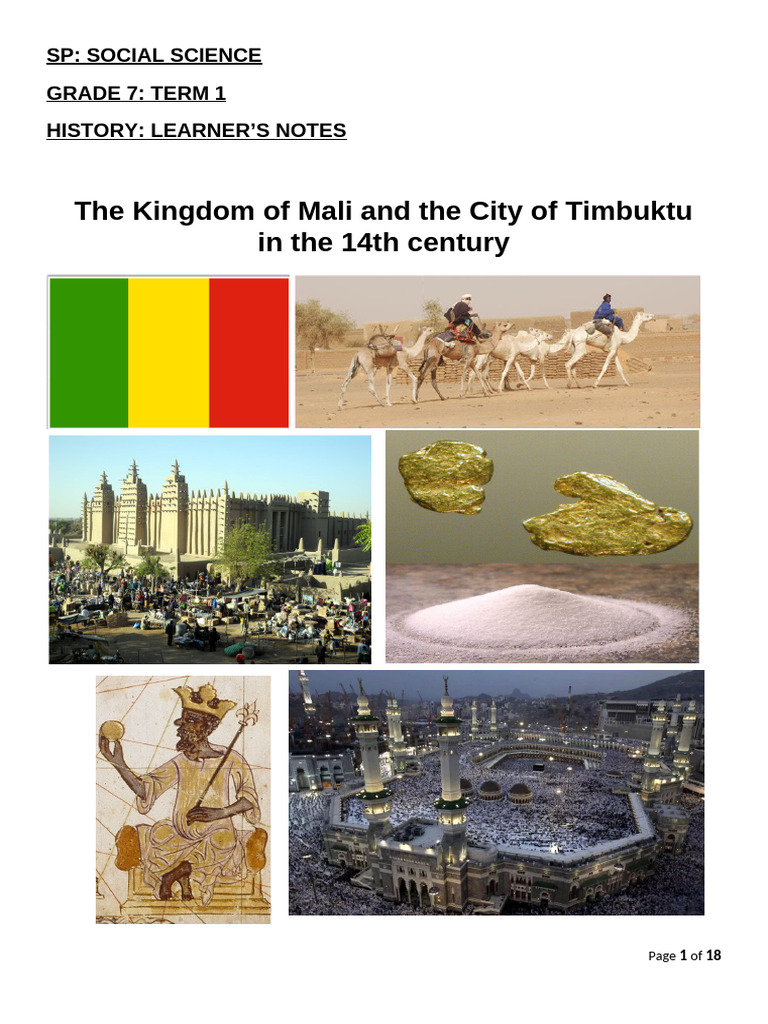 Kingdom of Mali: History Notes | PDF | Mosque