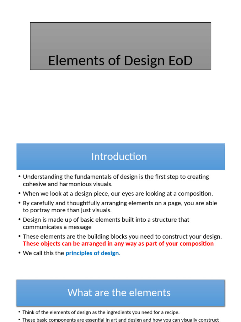 Elements of Design EoD | PDF | Color | Rgb Color Model