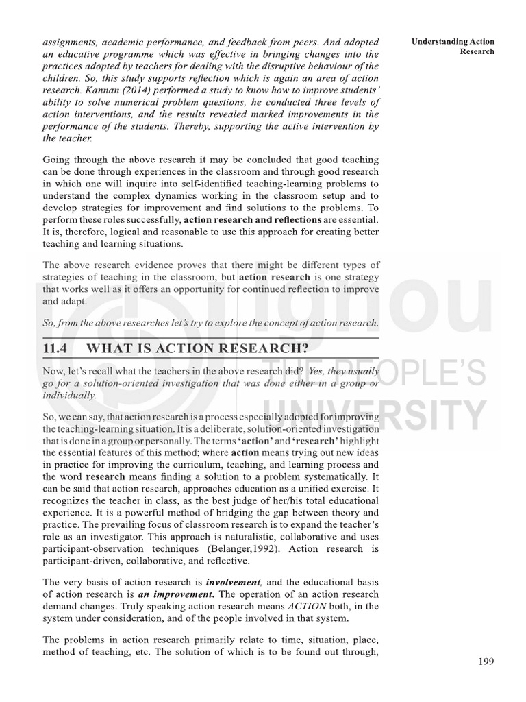 Action Research With Example | PDF