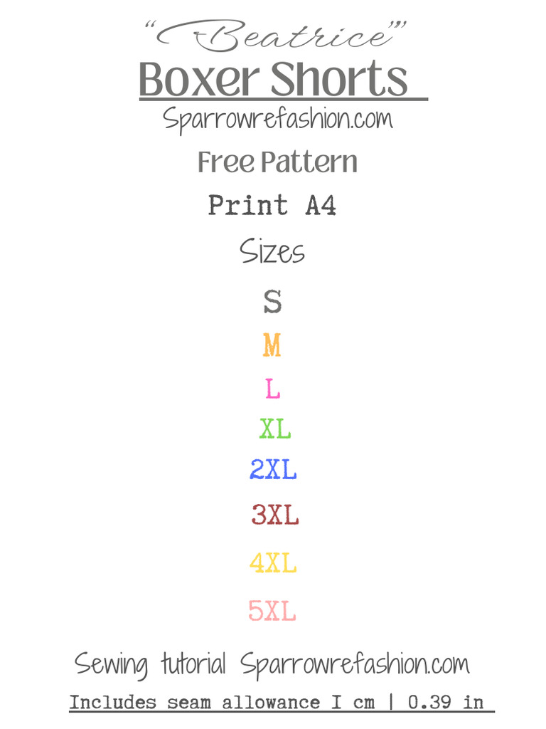 Diy Boxer Shorts Free Pattern | PDF