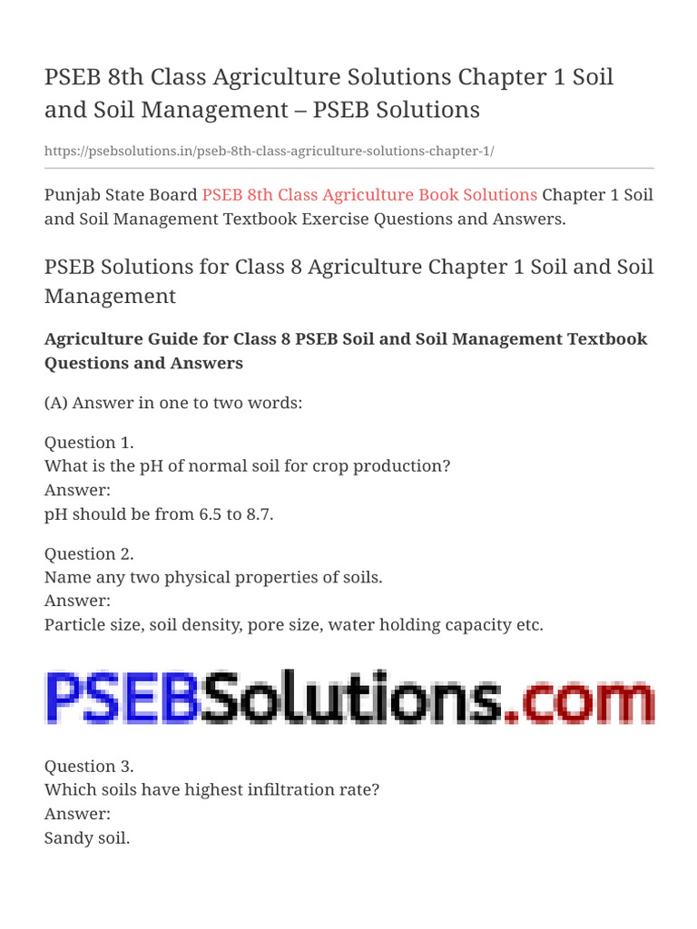 1 Soil and Soil Management | PDF | Soil | Agriculture
