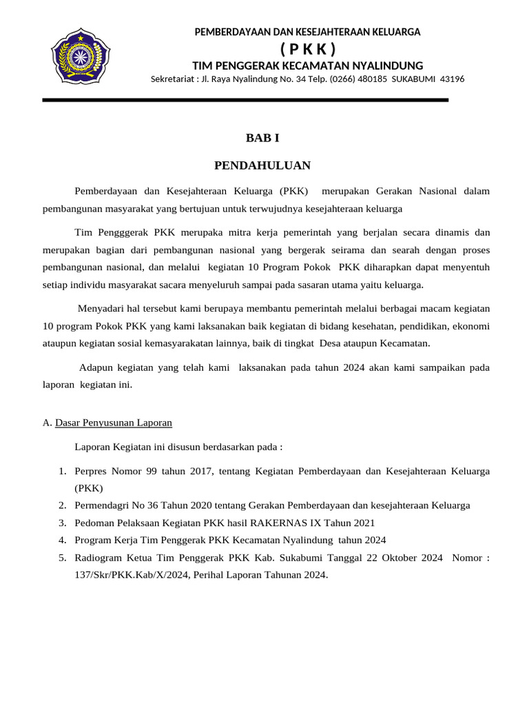 Laporan PKK Contoh | PDF