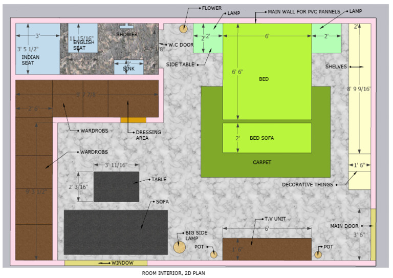 Ifra-Bilal Inteior 2d Plan | PDF