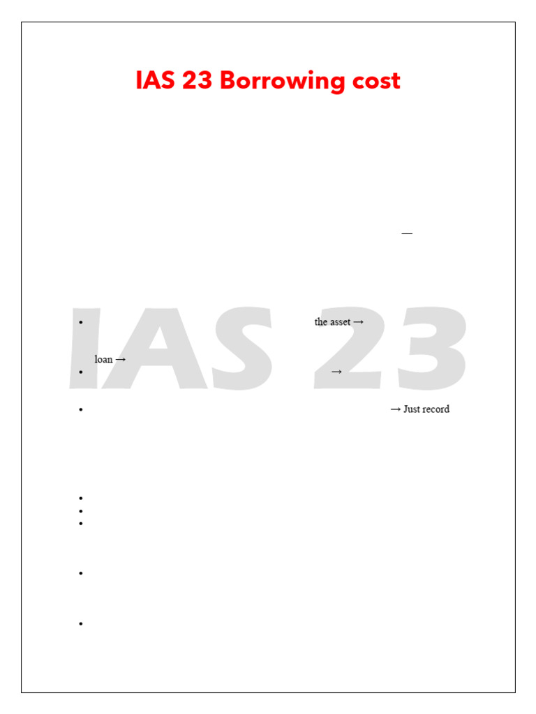IAS 23 Borrowing Costs Explained | PDF