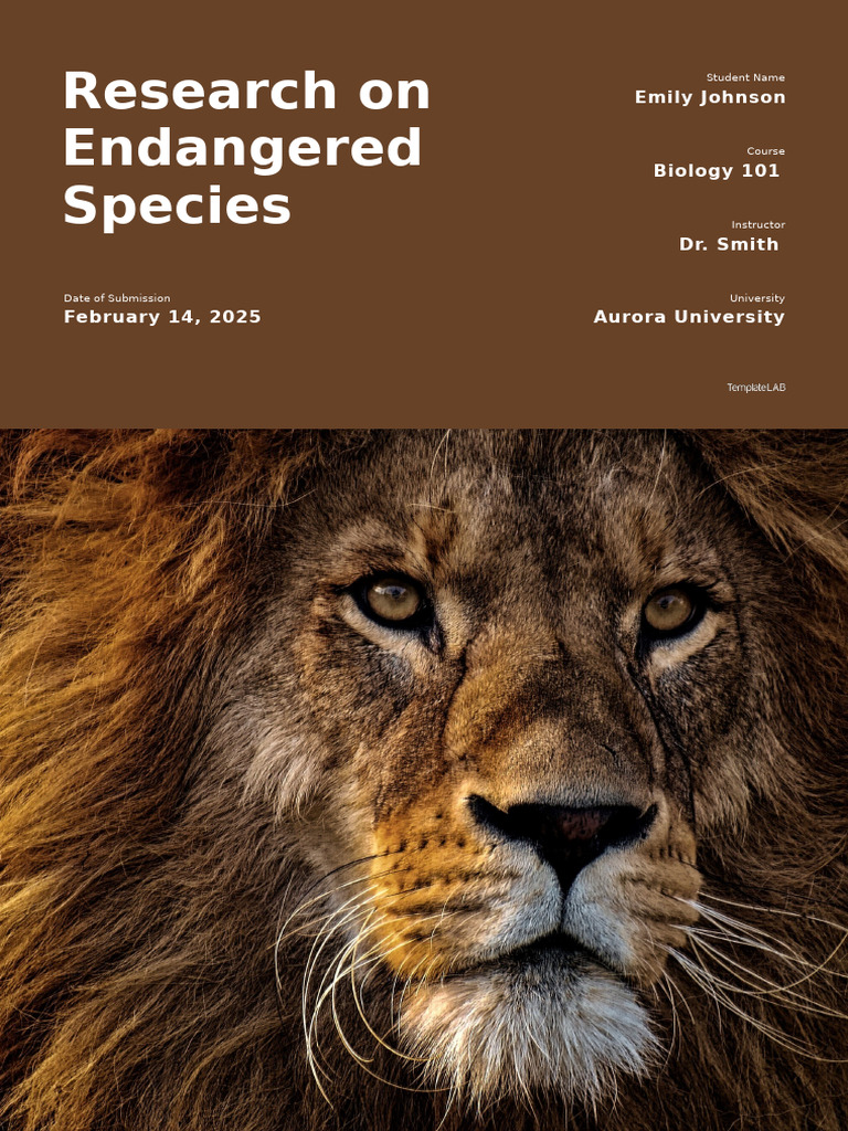 Endangered Species Research by Emily Johnson | PDF