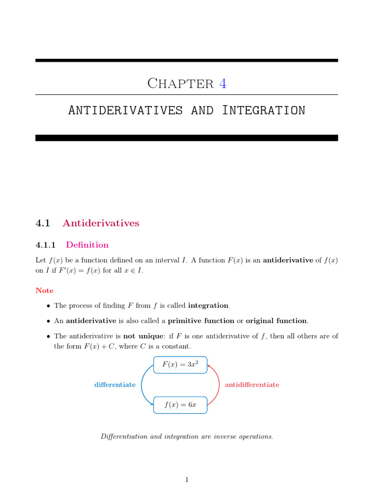 Antiderivatives and Integration Explained | PDF | Integral | Function ...