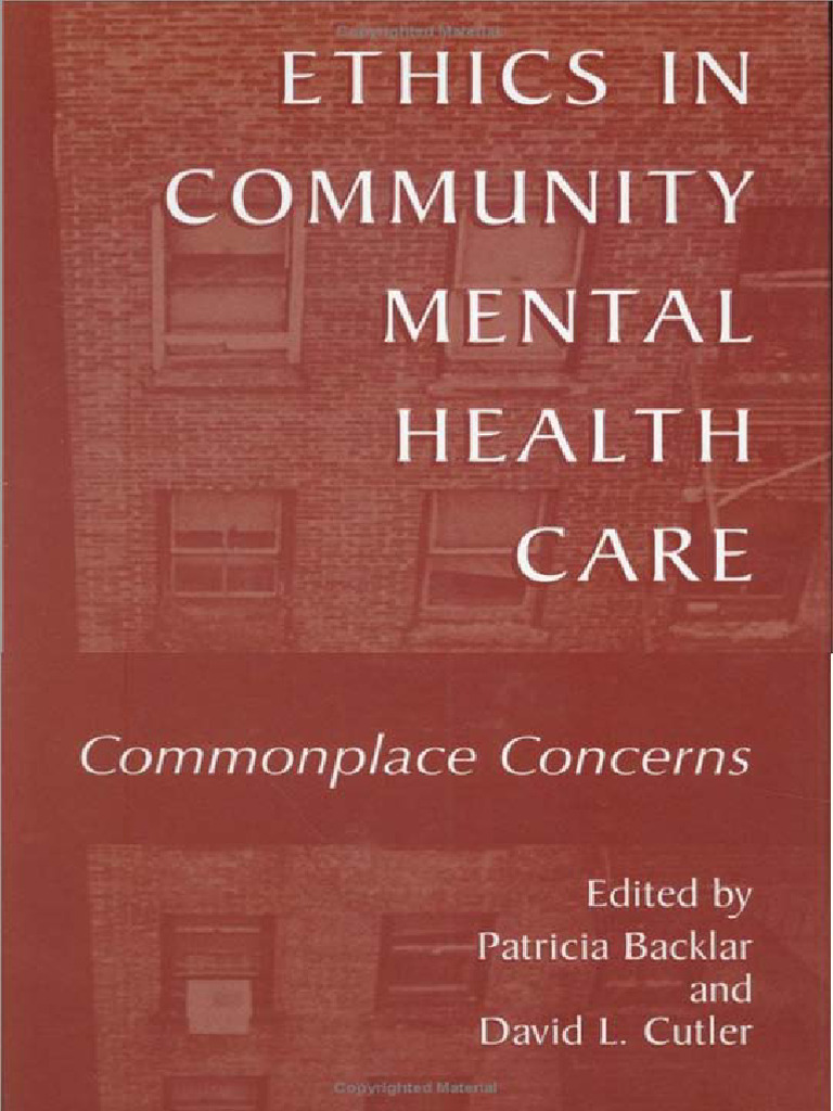 Ethics in Community Mental Health Care | PDF | Psychiatry | Mental Disorder