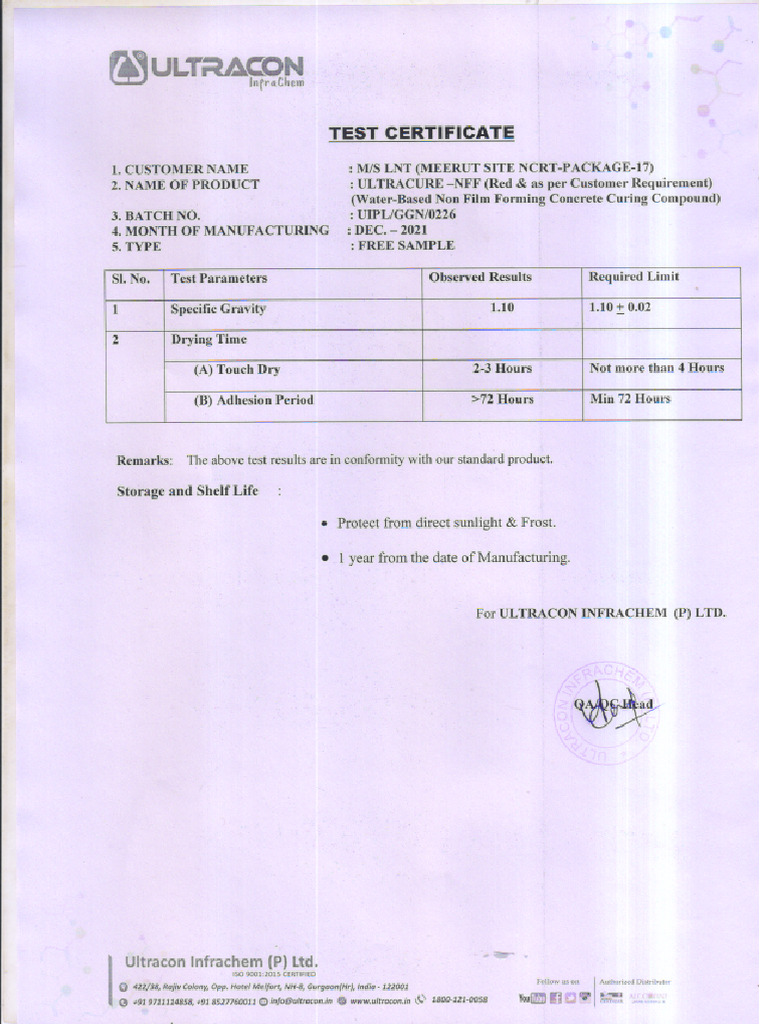 Ultracure-Nff MTC Reports | PDF