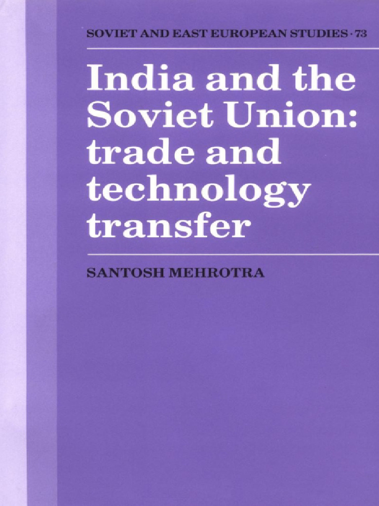 India-Soviet Trade and Technology Study | PDF | Soviet Union | World ...
