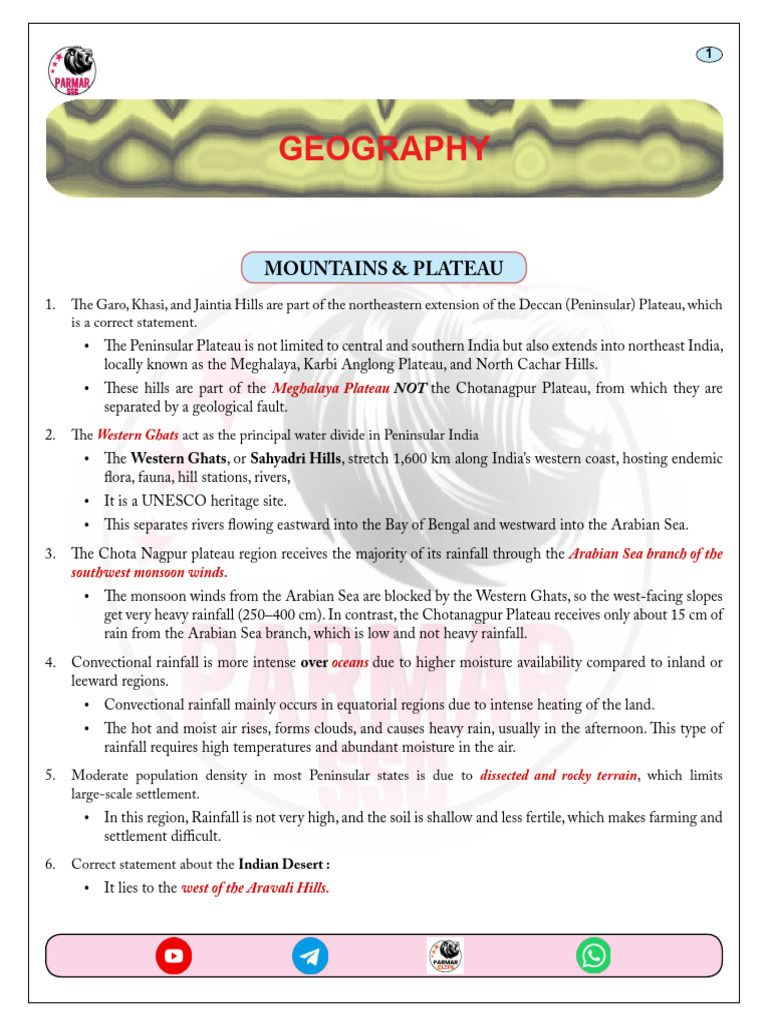 Geography (English) | PDF | Monsoon | Rain